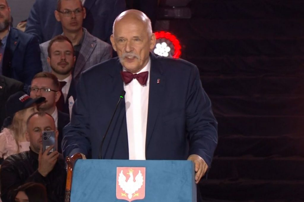 Korwin-Mikke na konwencji Brauna. "Nie o to walczyłem całe życie. Zło trzeba wytępić w całości ...
