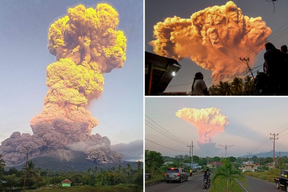 Erupcja wulkanu w Indonezji. Chmura popiołu na wysokość 10 km. Władze ...