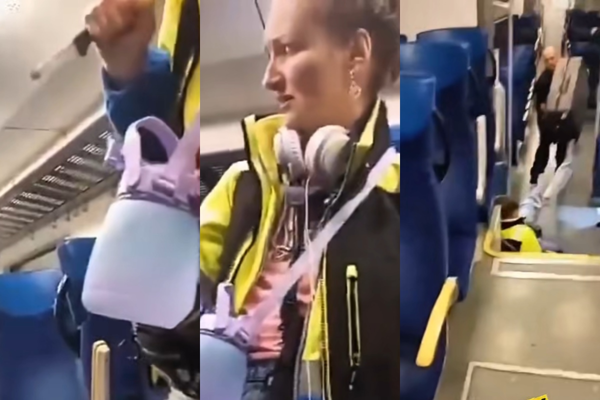 Szokujące sceny w pociągu. Agresywna Ukrainka z nożem groziła Polakom. Szybko została ...